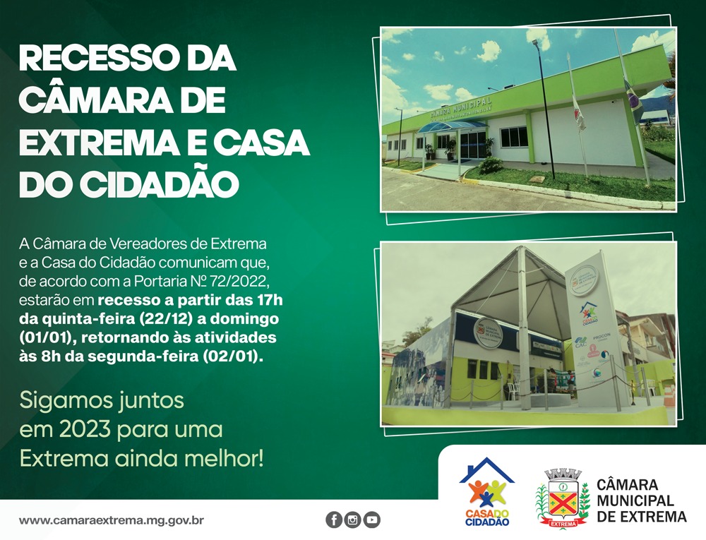 Área do servidor - Câmara Municipal de Extrema (MG)